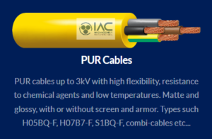APPLICATIONS OF PUR CABLES